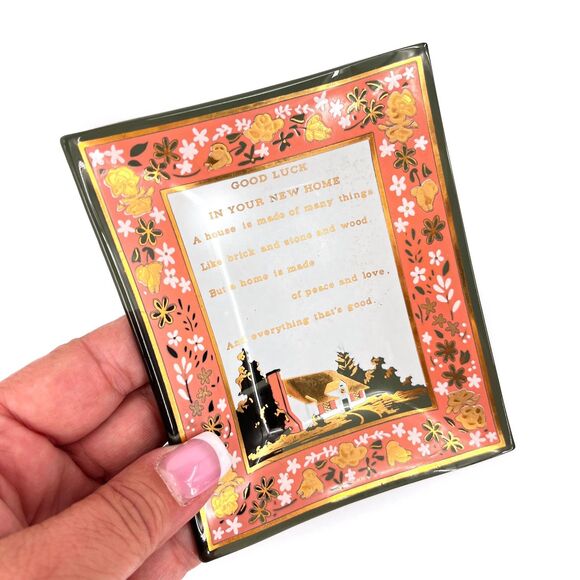 Accents | Good Luck In Your New Home Glass Motto Plate By Houze Art ...